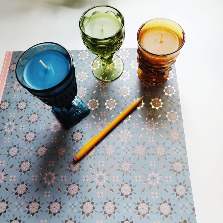 Color glass candle DIY - Janes Distractions