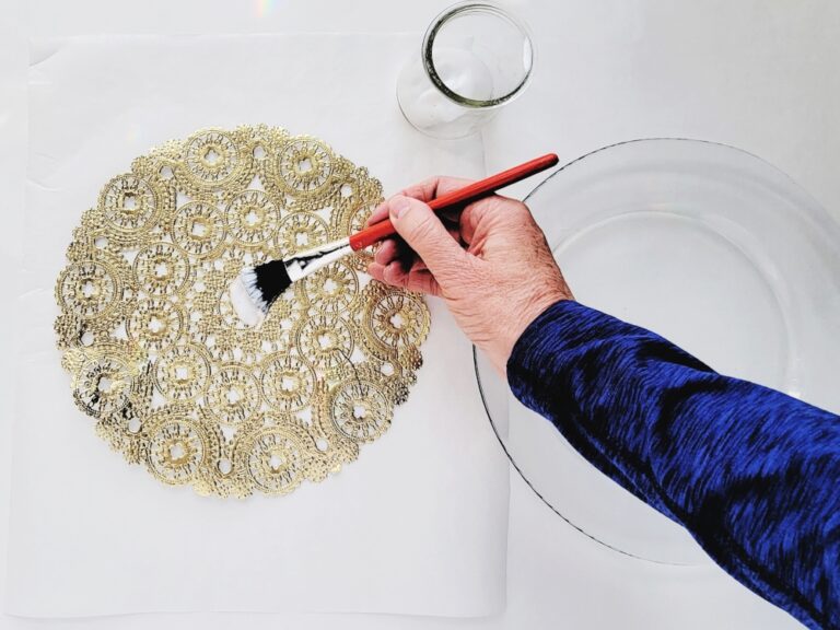 Lace Doily Plate DIY - Janes Distractions