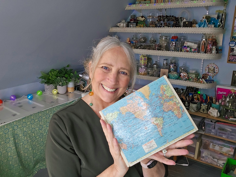 Vintage Map Cigar Box - Janes Distractions